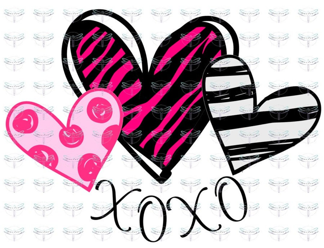 Pink Zebra Hearts