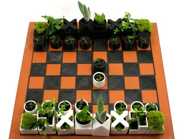Chess Set Succulents Planter With Compact 4 Piece Board | Etsy UK
