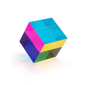 4cm CMY Colour Cube - Mixed Colour Gradient Fidget Cube Handmade in ...