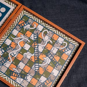 Retro Style 4 in 1 Board Game Set - Manopoulos Chess, Backgammon, Ludo ...