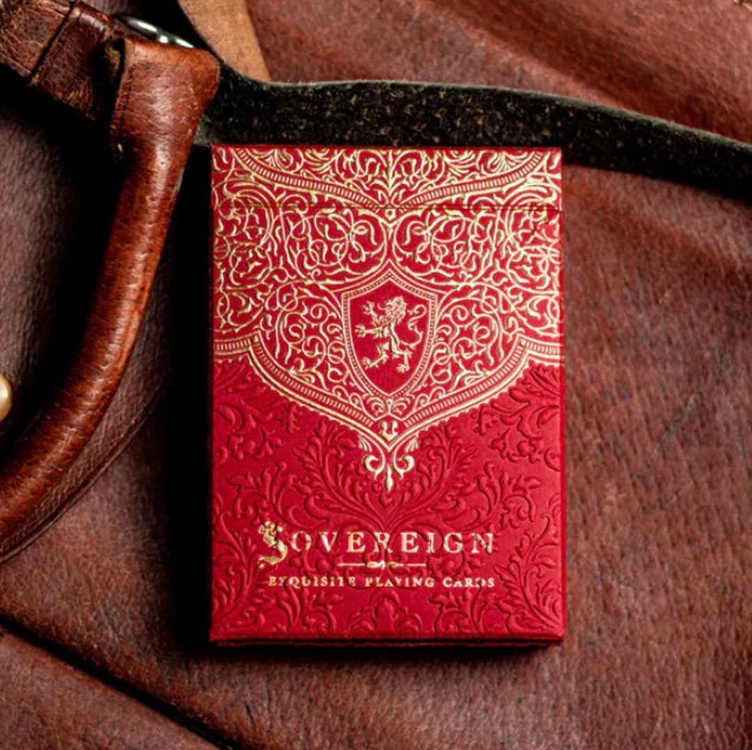 Red Sovereign Luxury Playing Cards, Premium Poker Deck - Etsy