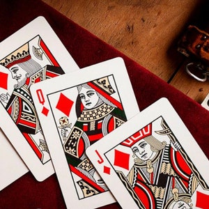 Vintage Style Plaid Luxury Playing Cards Red/green Poker Deck - Etsy