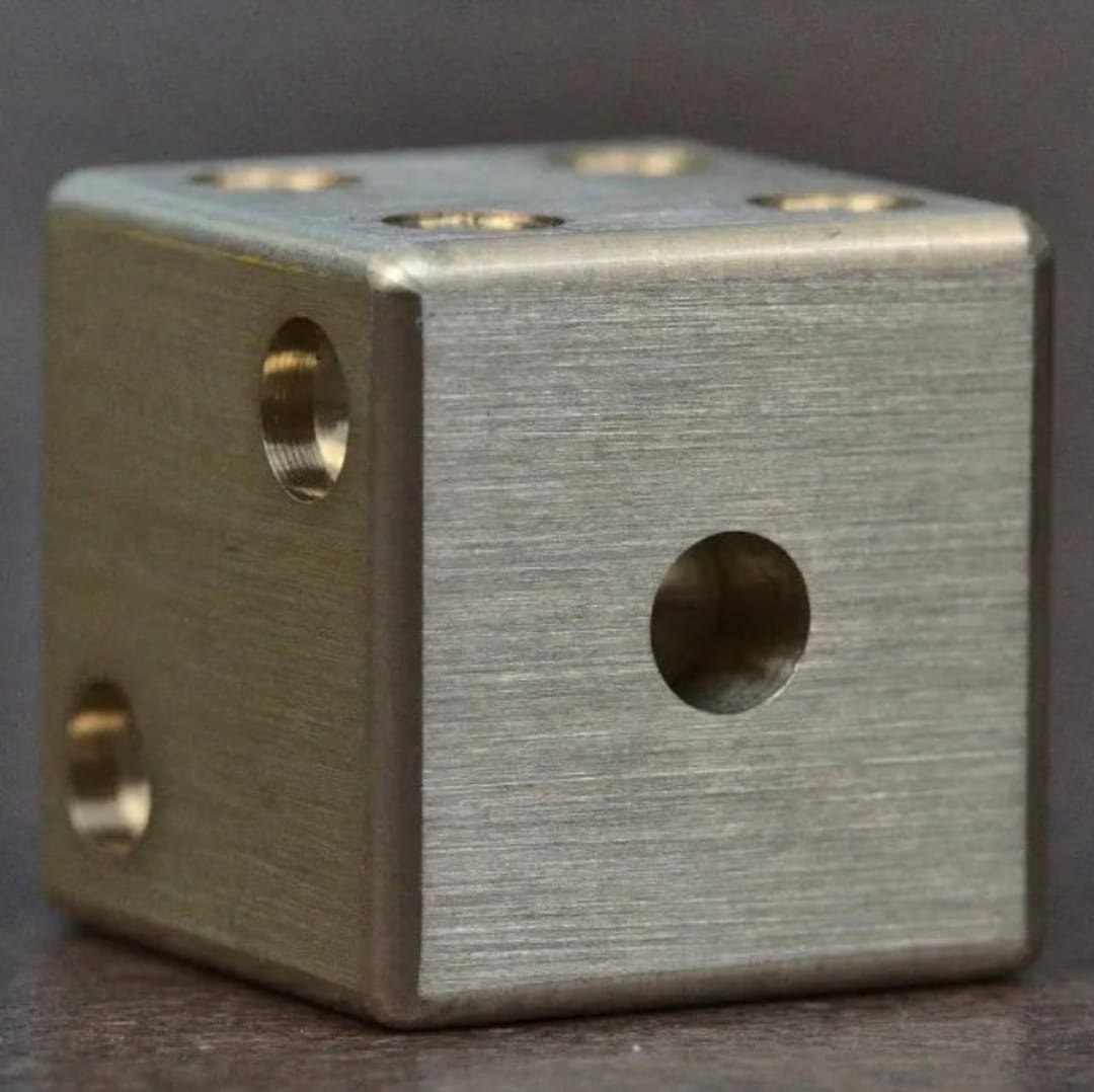Set of 2 Perfectly Balanced Precision 15mm Brass Dice - Get the Most ...
