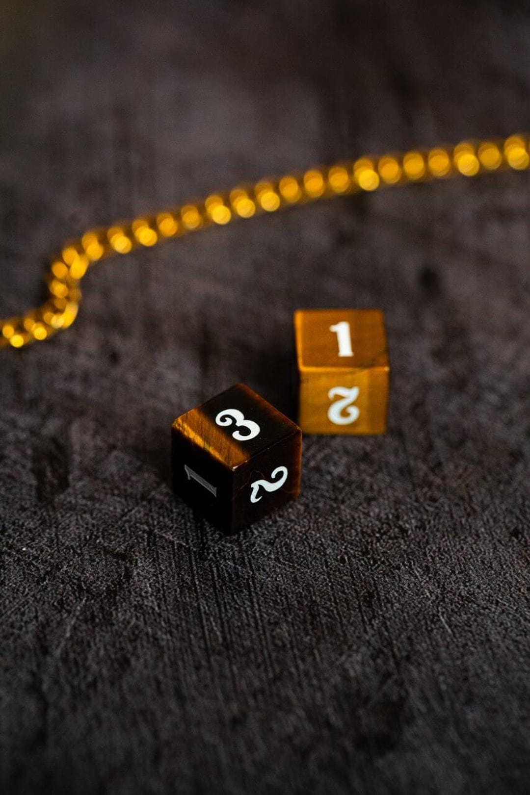 Set of 2 Tiger's Eye Dice - Semi Precious Gemstone Dice - 15mm - Etsy