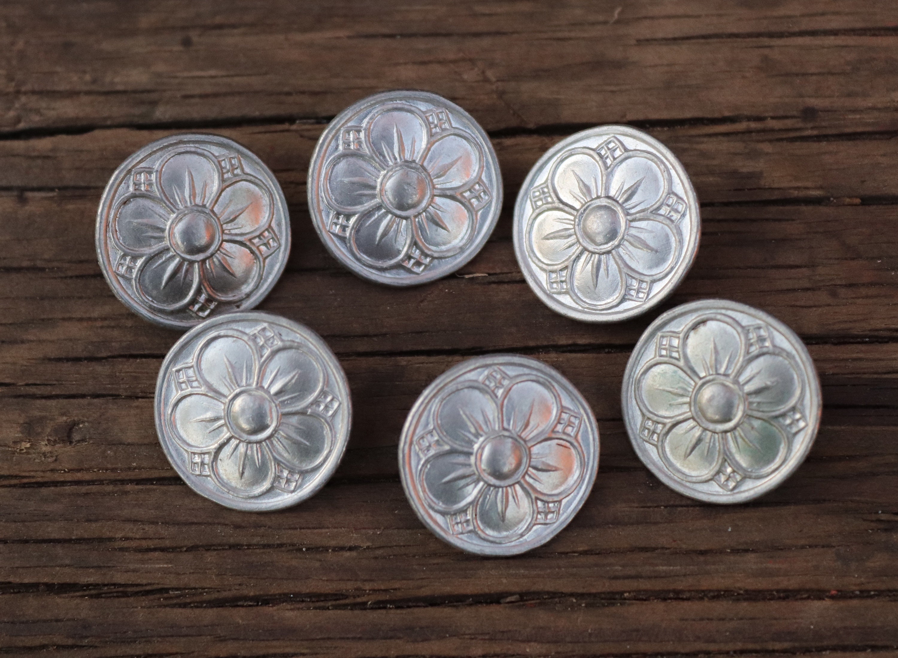 6 Vintage Buttons Made of Metal 20 Mm - Etsy