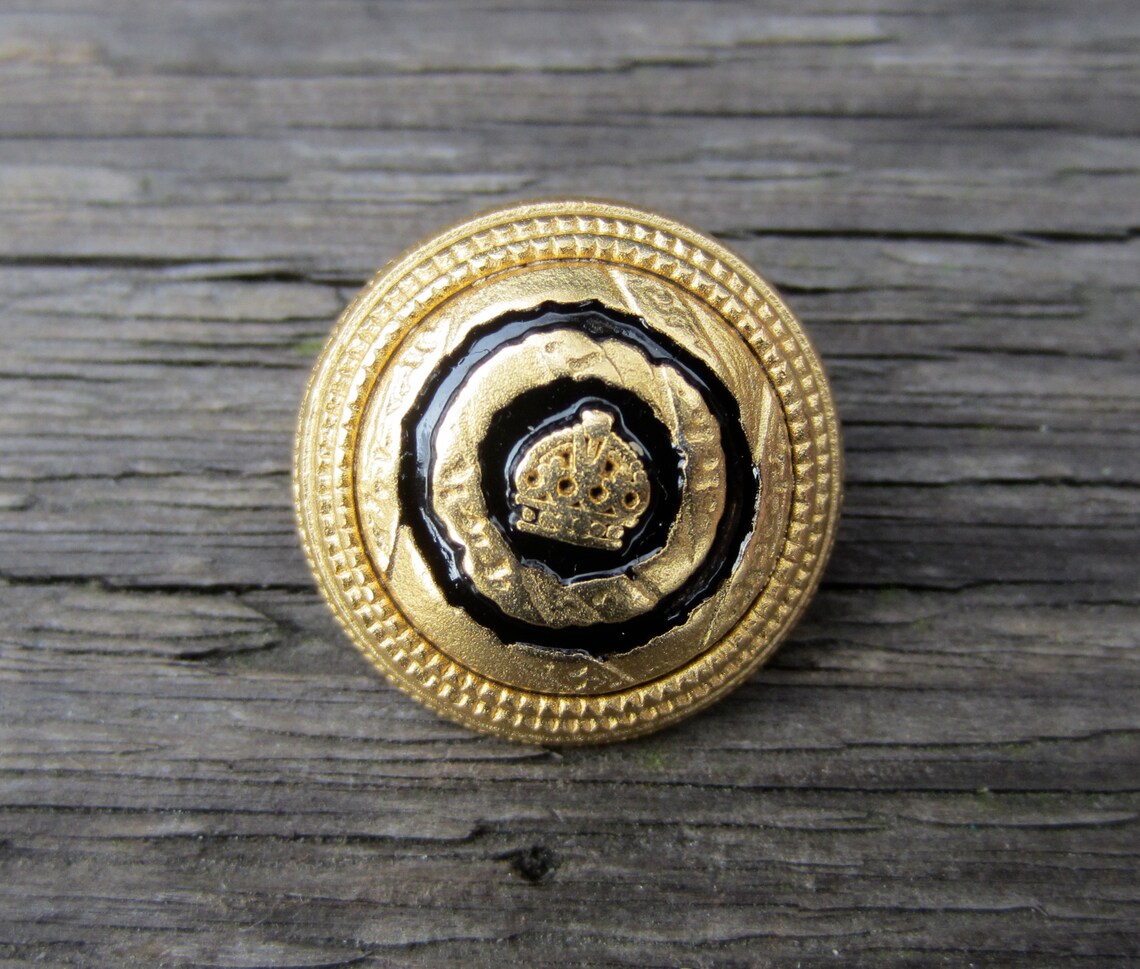 9 Vintage Crest Buttons Made of Metal 20 Mm - Etsy