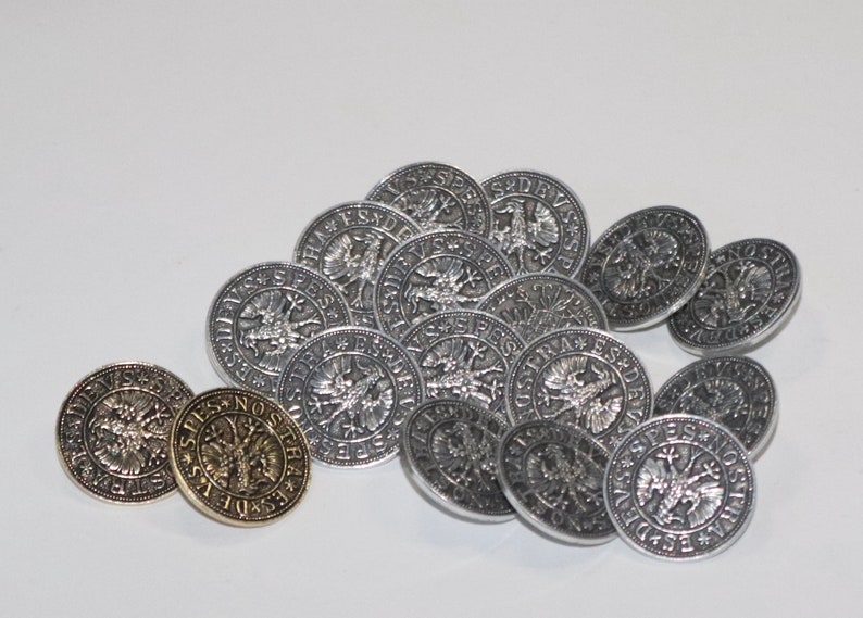 17 Vintage Coin Buttons Made of Metal - Etsy