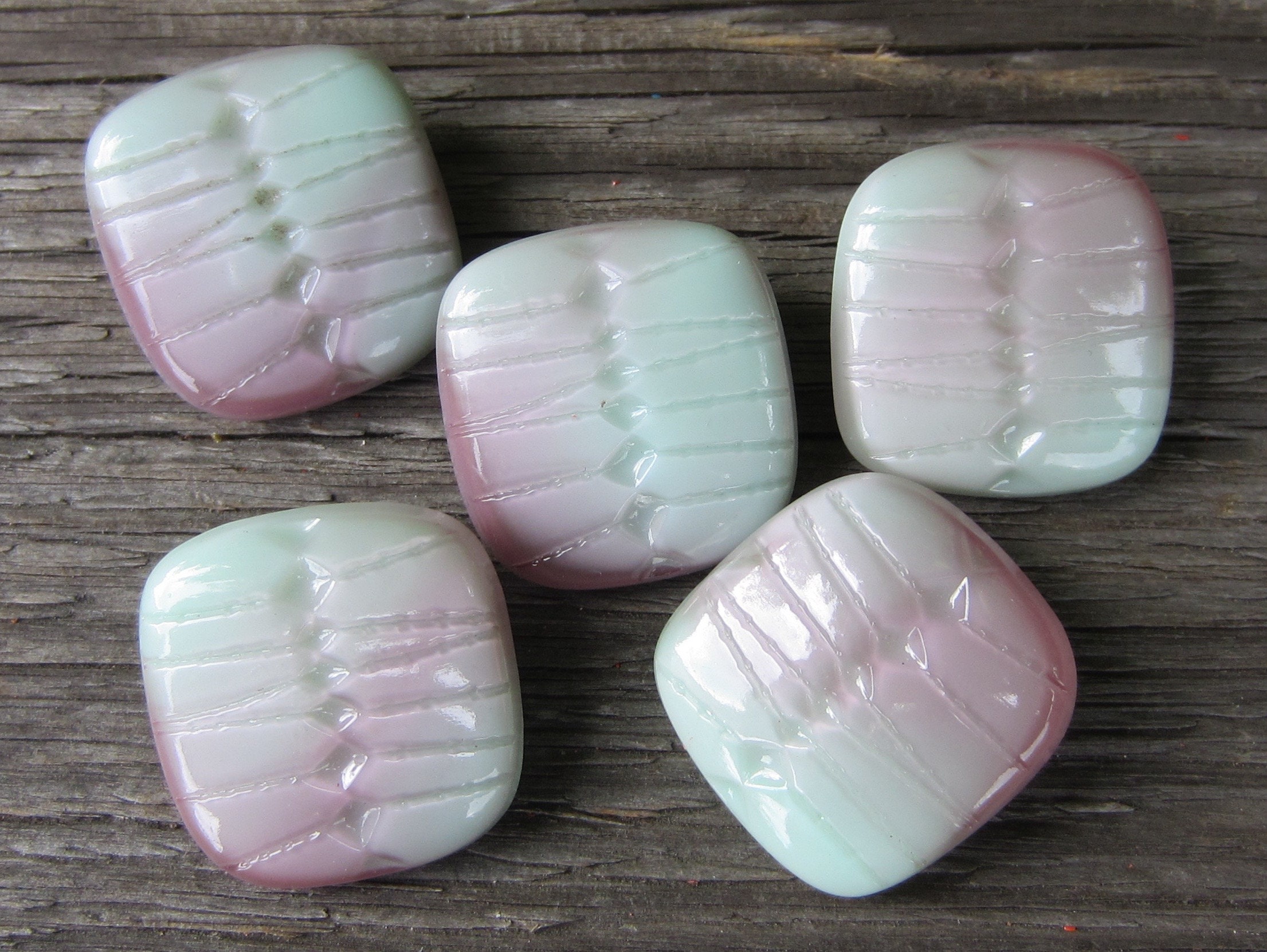 5 Vintage Buttons Made of Glass 24 Mm - Etsy