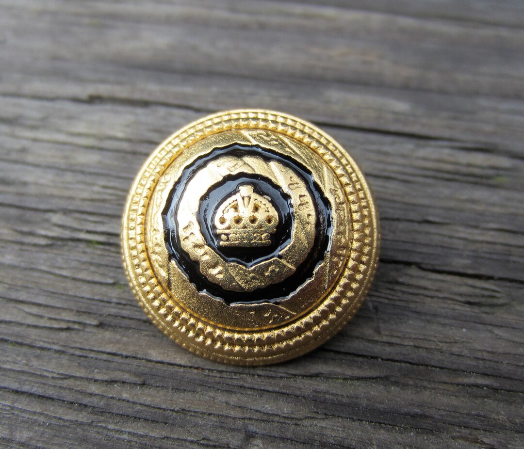 9 Vintage Crest Buttons Made of Metal 20 Mm - Etsy