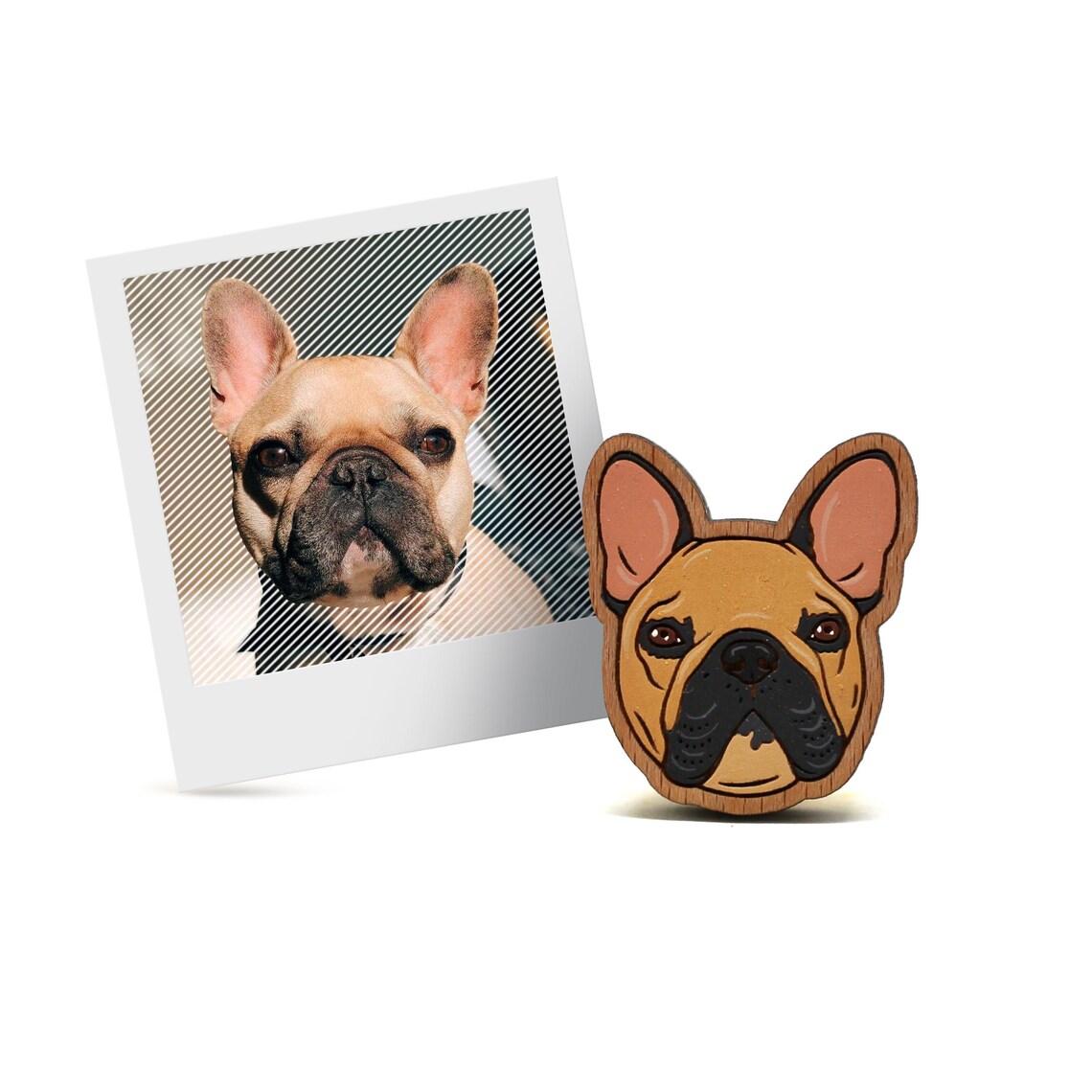 Dog Pin Wooden Custom Unique Made to Order Photo Dog Pet Pin - Etsy
