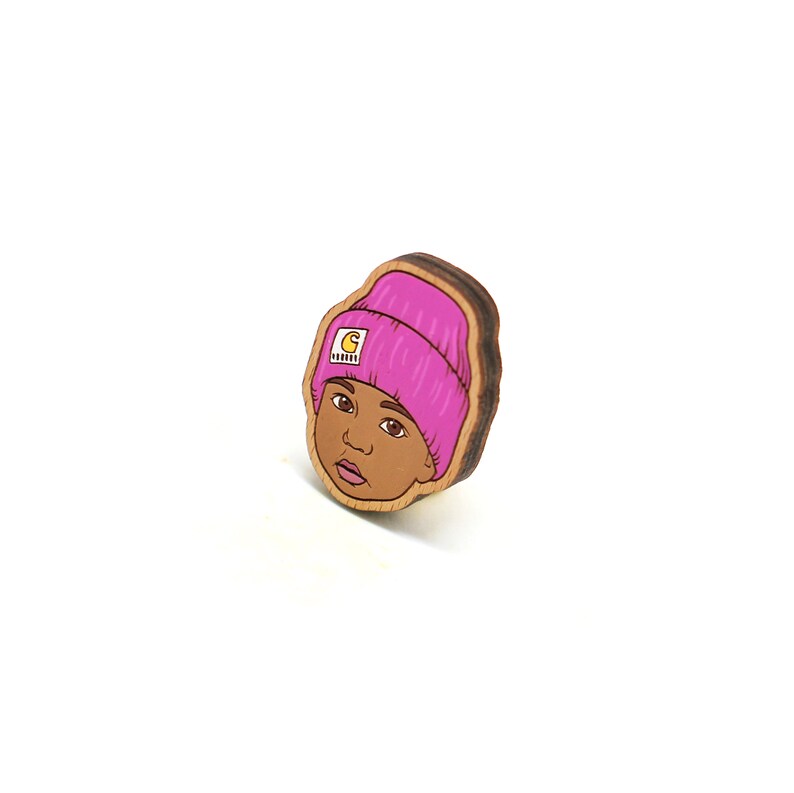 Baby Portrait Pin - Wooden Custom Pin Based on the Photo (brooch ...