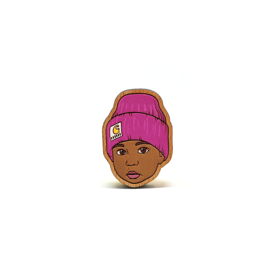 Baby Portrait Pin - Wooden Custom Pin Based on the Photo (brooch ...