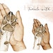 Dog Paw and Woman Hand Illustration: Holding Hands Art - Digital ...