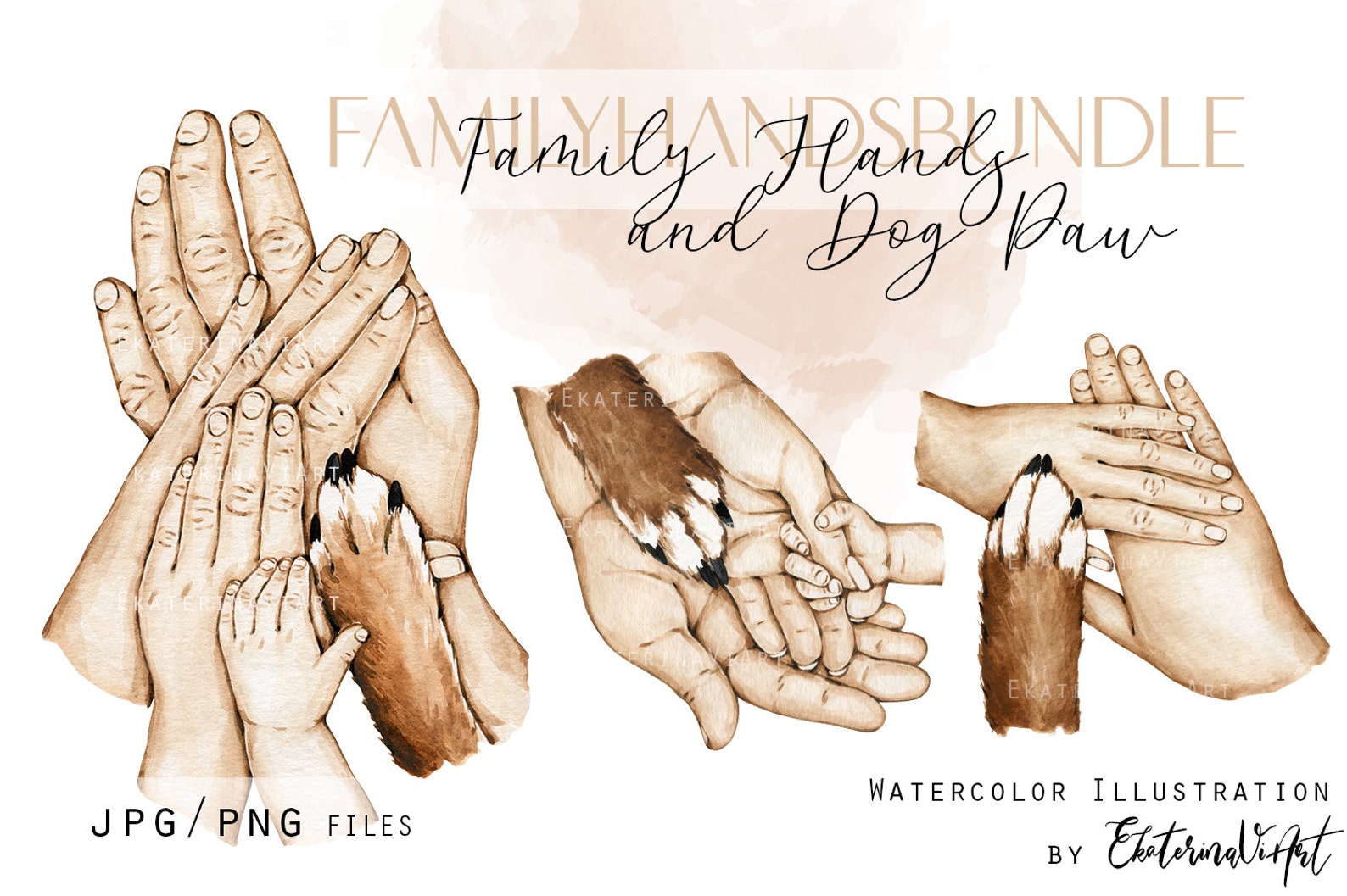 Commercial Use Family Hands and Dog Paws Digital Download - Etsy