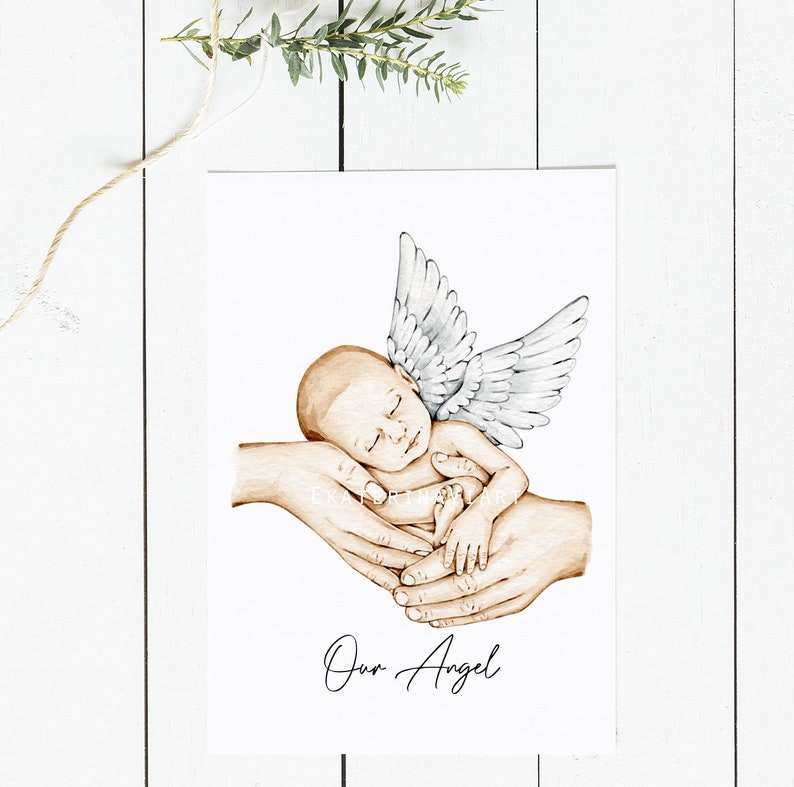 Our Angel Newborn Baby Loss Keepsake Miscarriage Gift Personalised ...