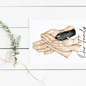 Our Family Holding Hands Big Family Watercolor Print Poster - Etsy Canada