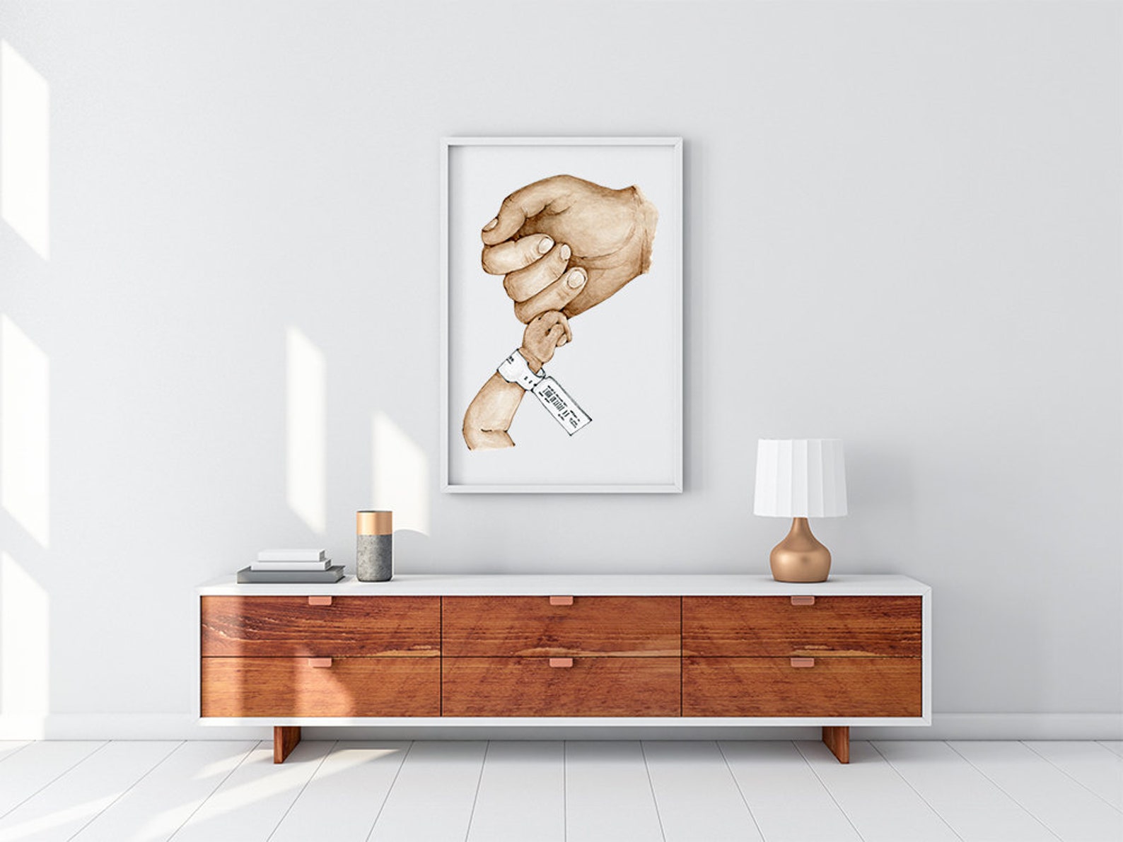 Digital Download Family Hands Watercolor Printable Mom Dad | Etsy