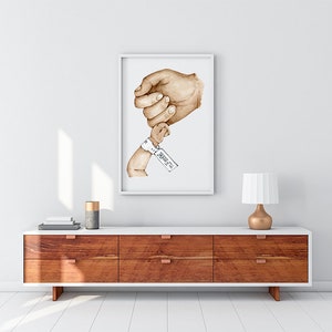 Digital Download Family Hands Watercolor Printable Mom Dad Poster ...