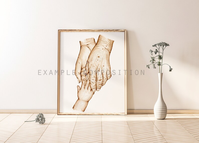 Watercolor Family Clipart Holding Hands in Hands Clipart New - Etsy