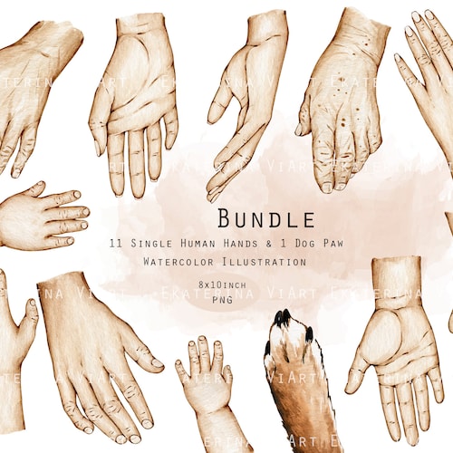 Watercolor Family Clipart Holding Hands in Hands Clipart New - Etsy