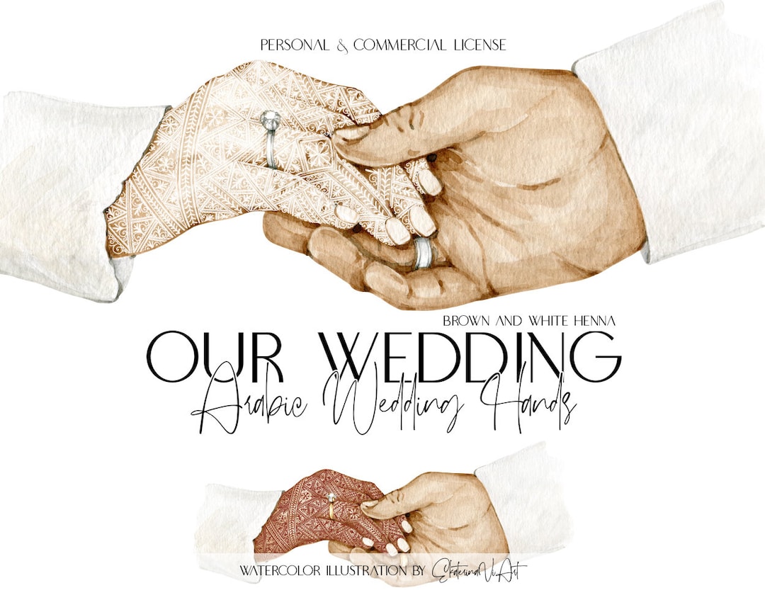 Commercial Use Muslim Wedding Hands Henna Arabic Holding Hands Henna ...
