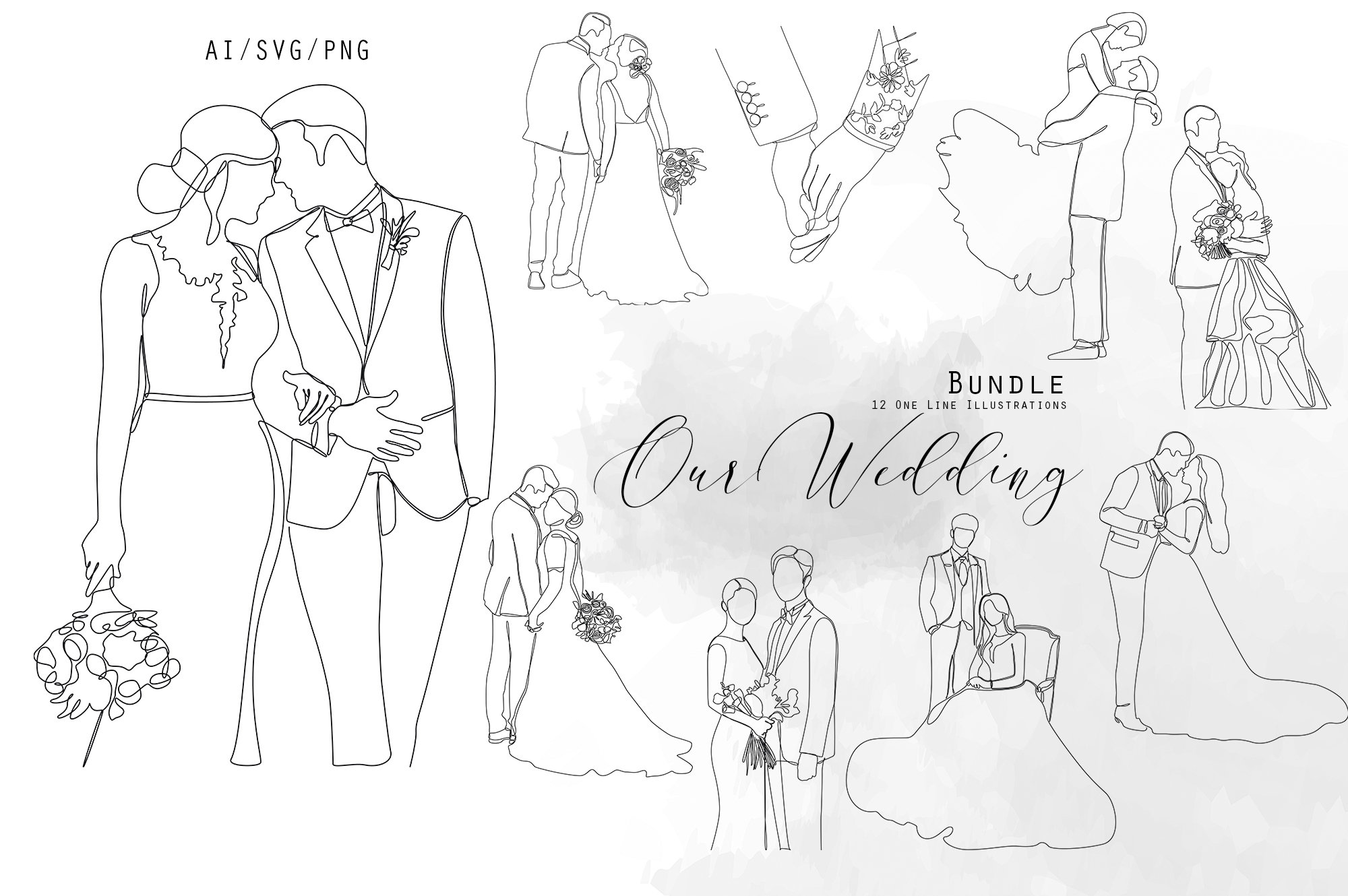 Wedding line art 60 photos - Astyledwedding.com