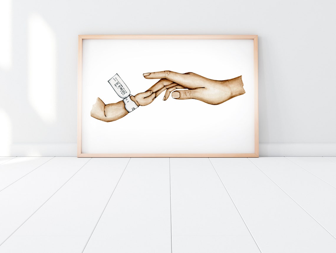 Digital Download Family Hands Watercolor Printable Mom Dad | Etsy