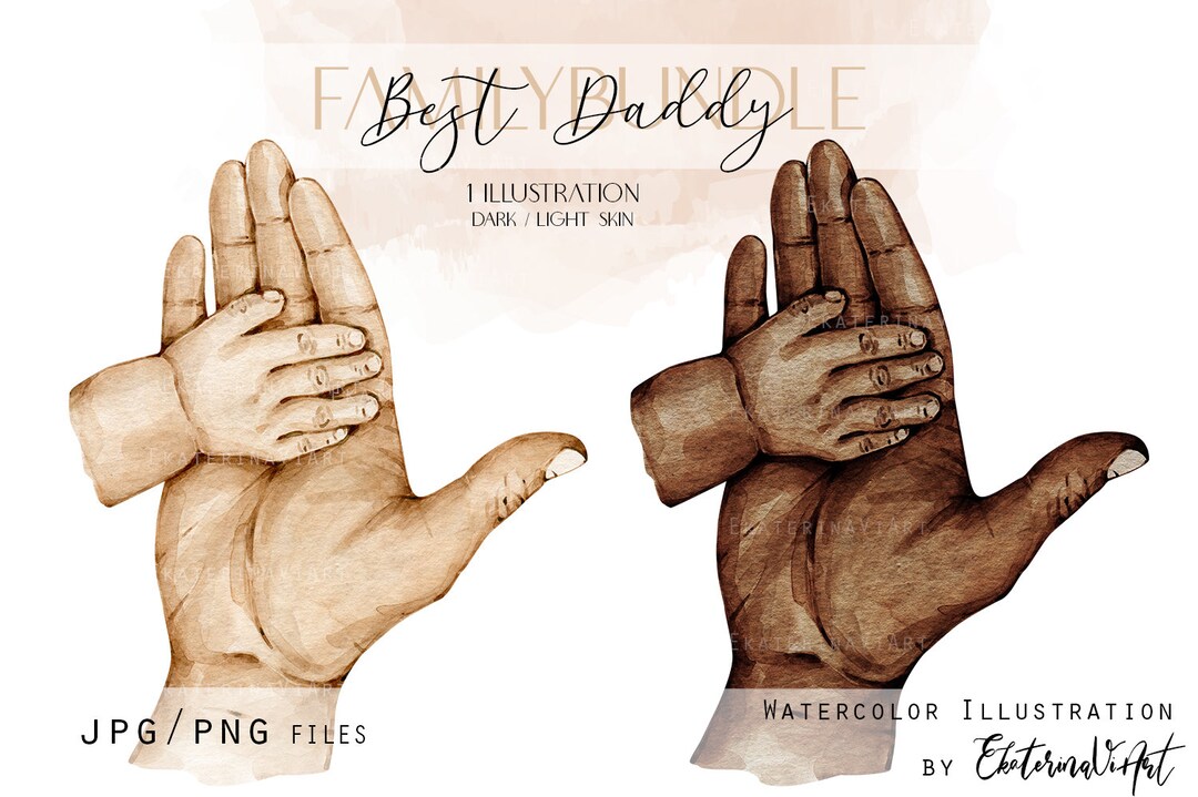 Commercial License Best Daddy Dark & Light Skin Fathers Day Daddy and ...