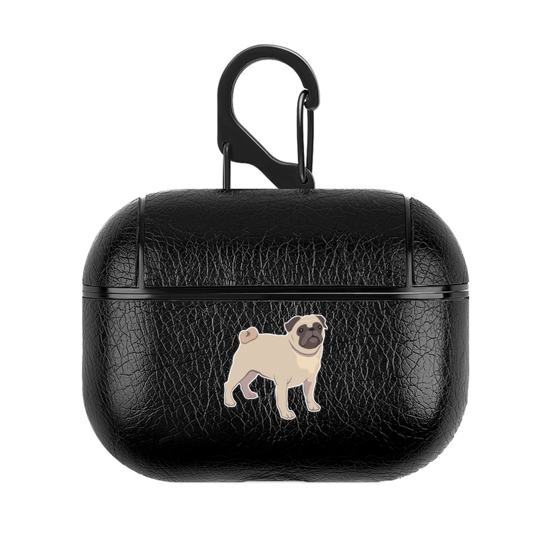 Cute Pug Dog Design Leather Airpods Case AirPod Case iPhone Xr AirPod ...