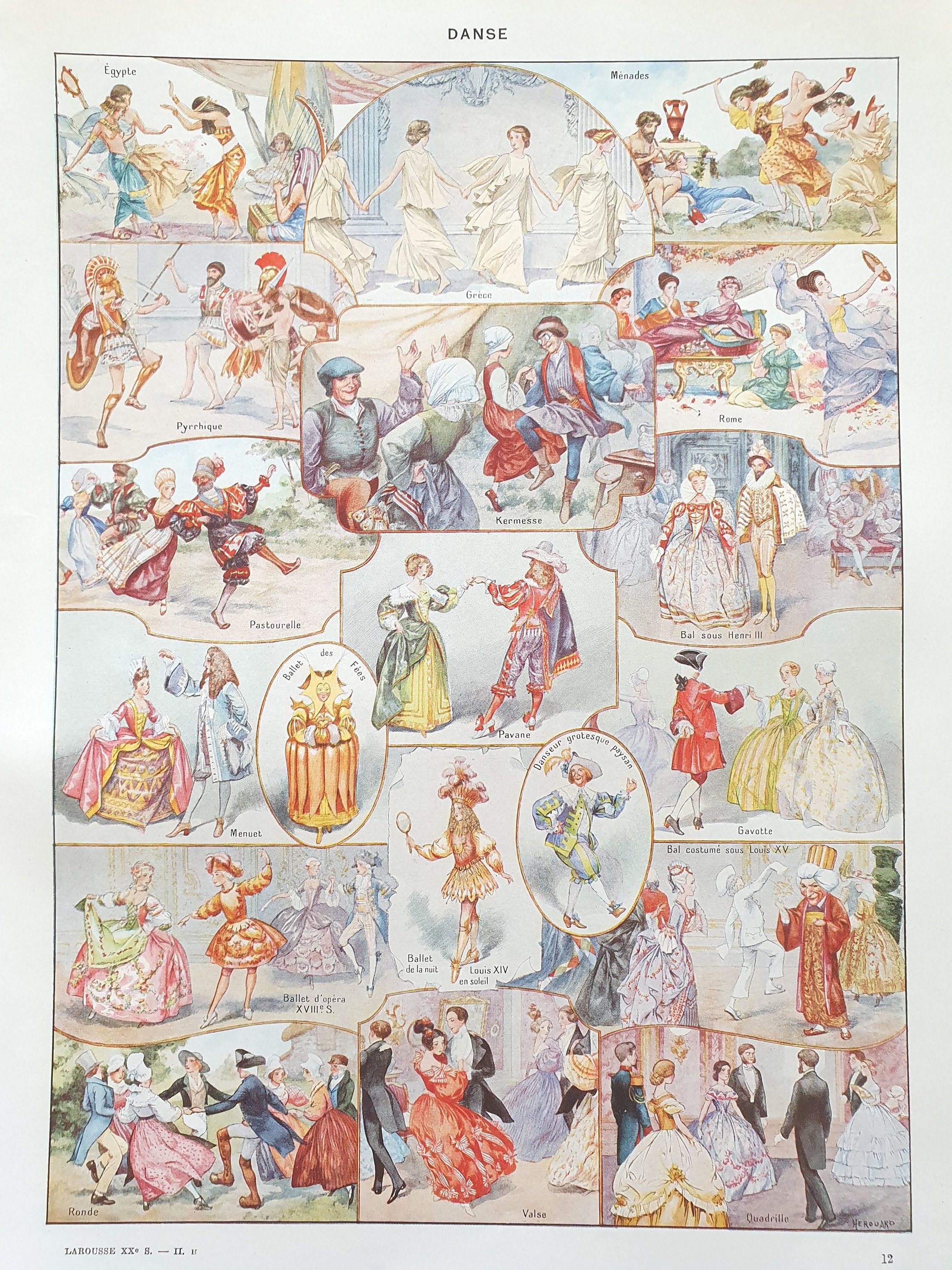 1930 DANCE Vintage Illustrated Poster Original Old Poster - Etsy