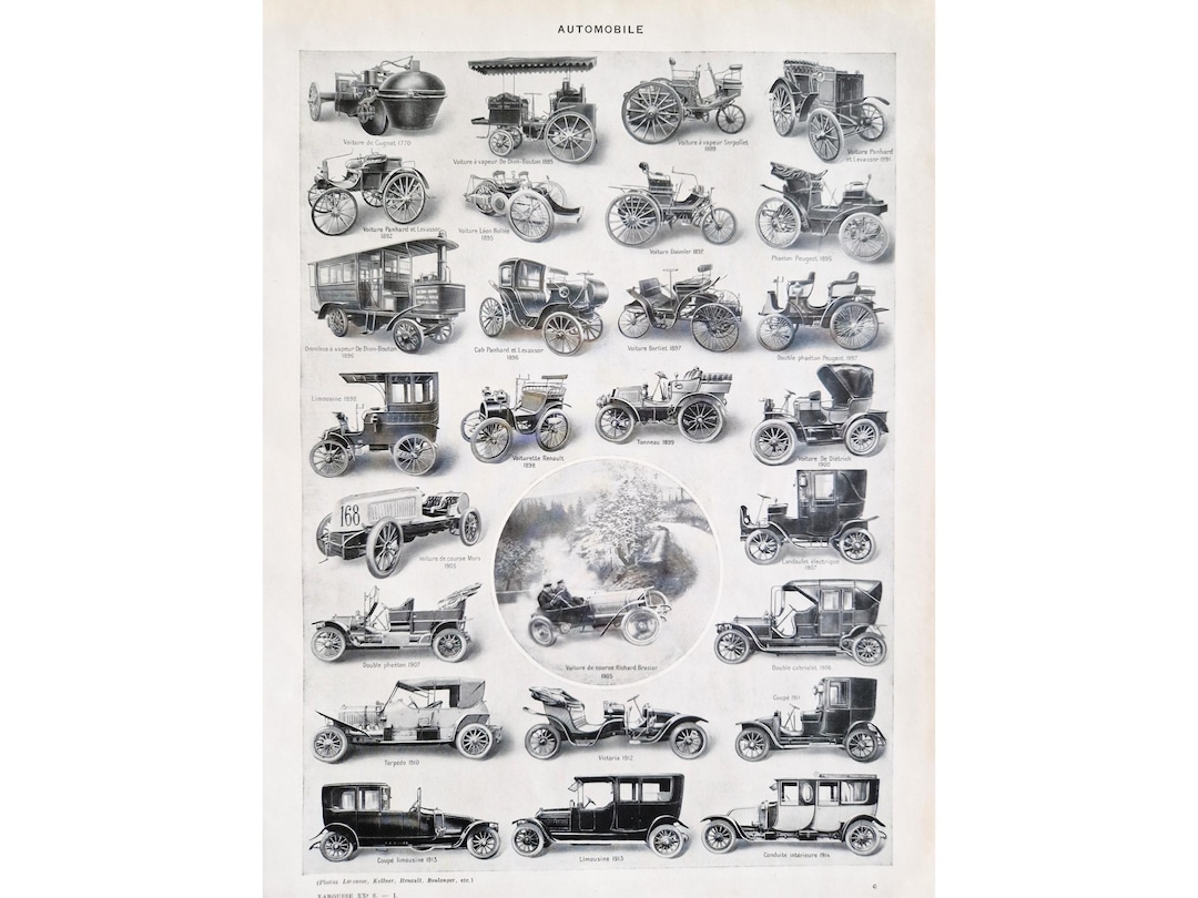 1930 AUTOMOBILE, Old Automobile Poster, Vintage Car Poster, Old ...