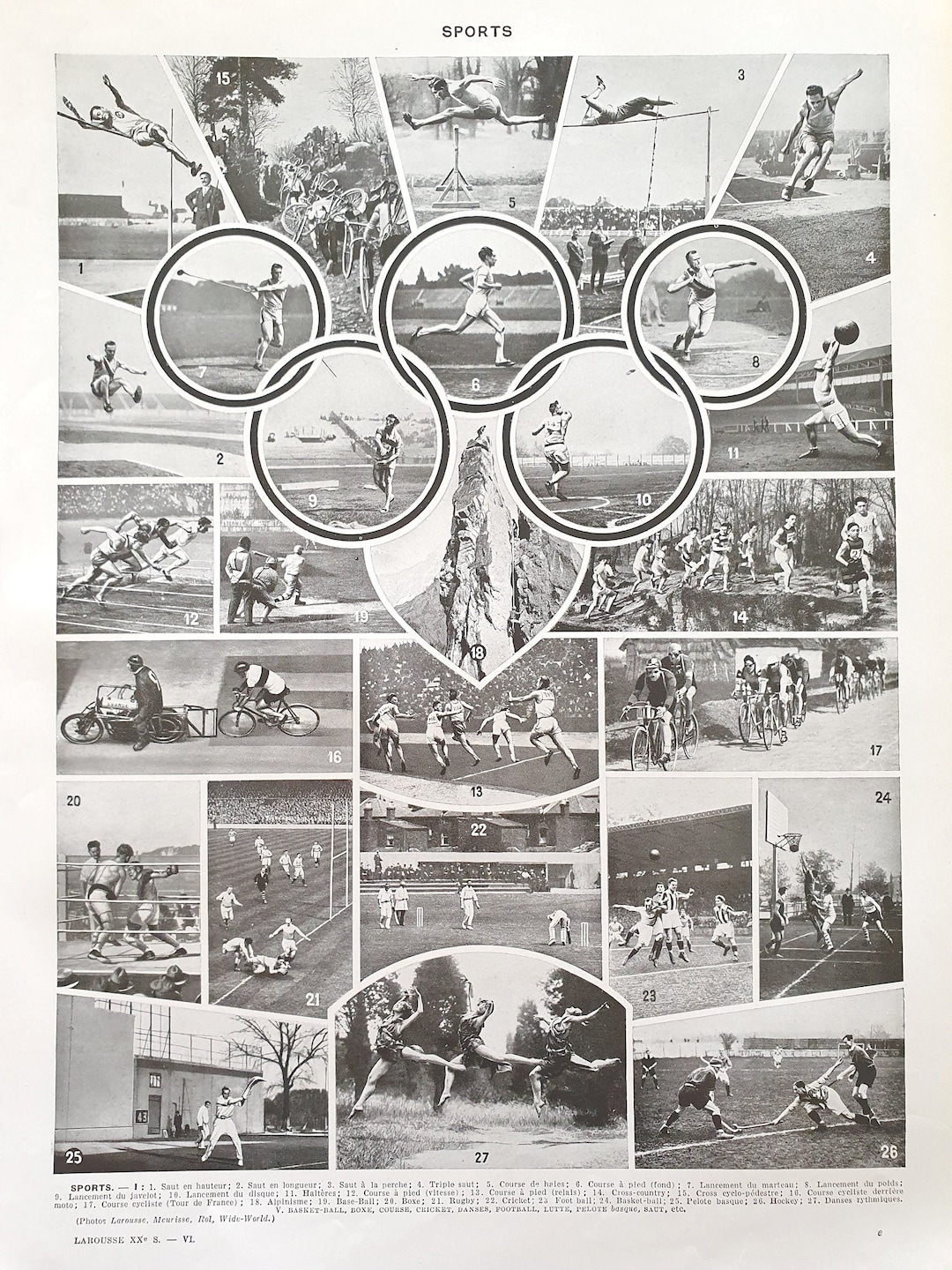 1930 SPORTS Illustrated Vintage Poster, Original Old Poster ...