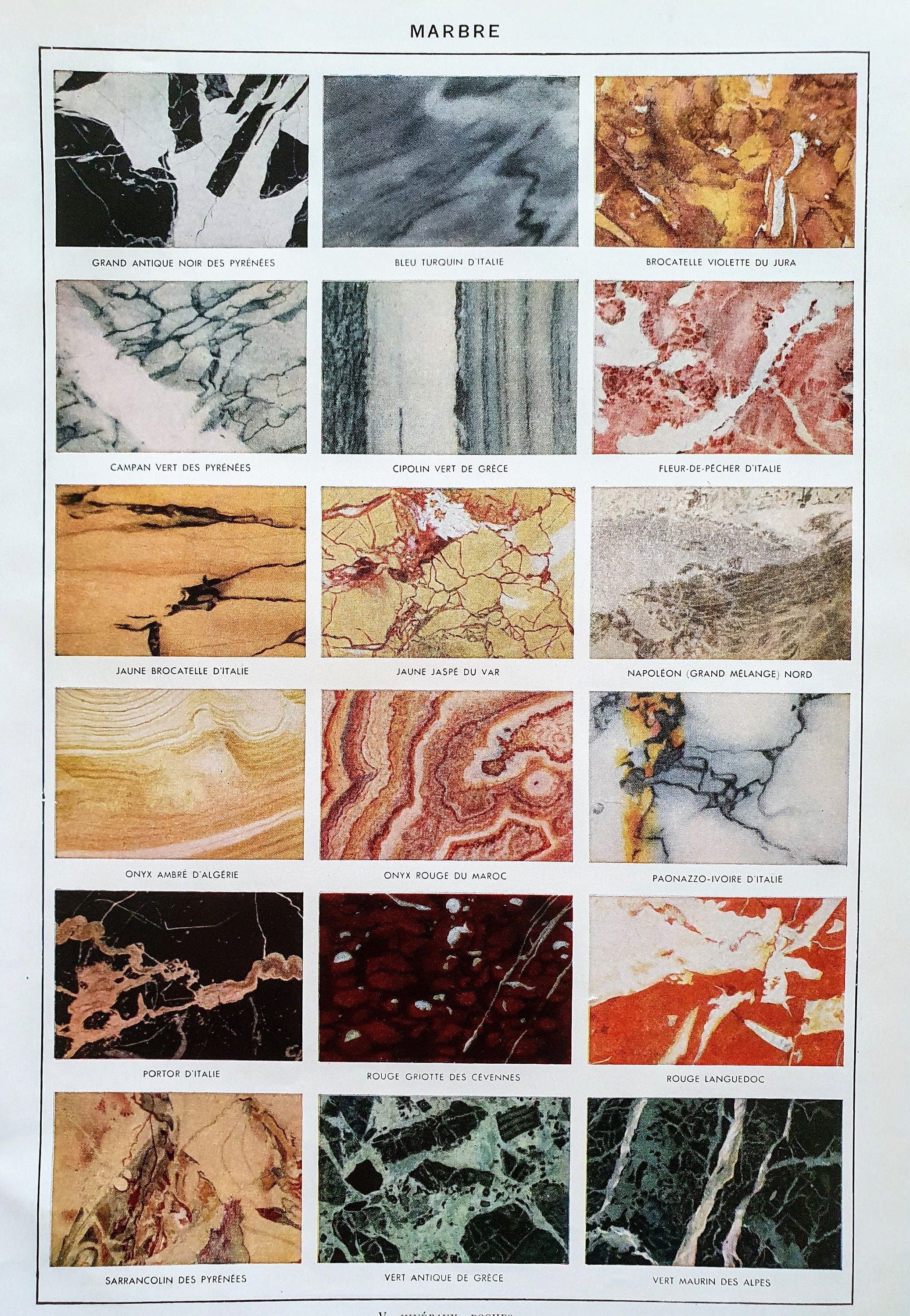 1949 MARBLE Original Vintage Poster Antique Antique Authentic - Etsy UK