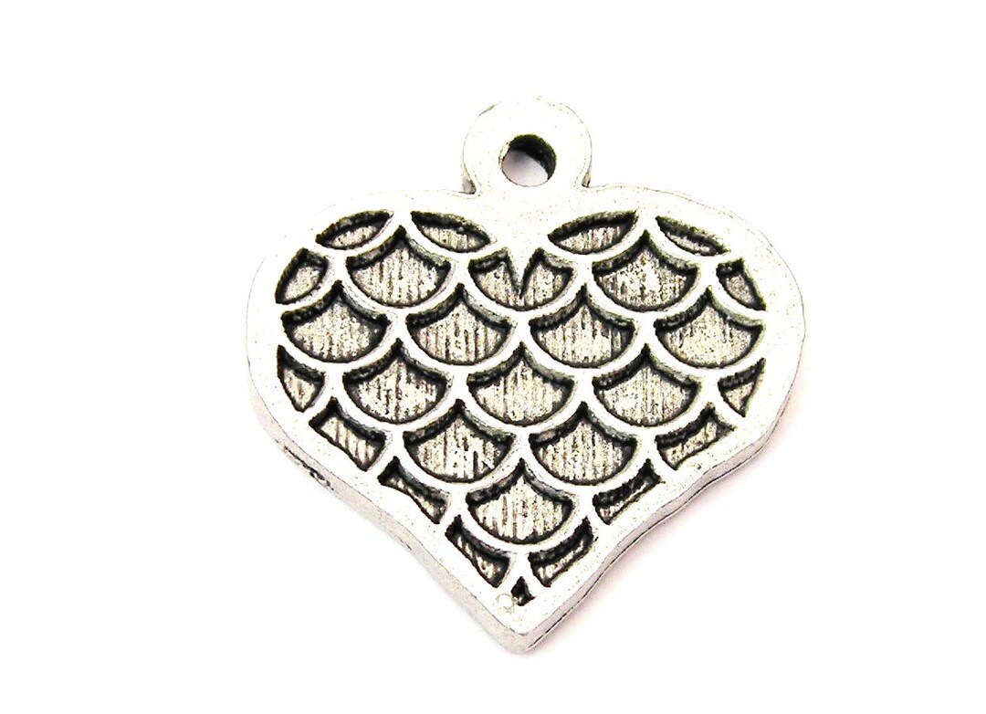 A Mermaid's Heart Fish Scales Charm - Etsy