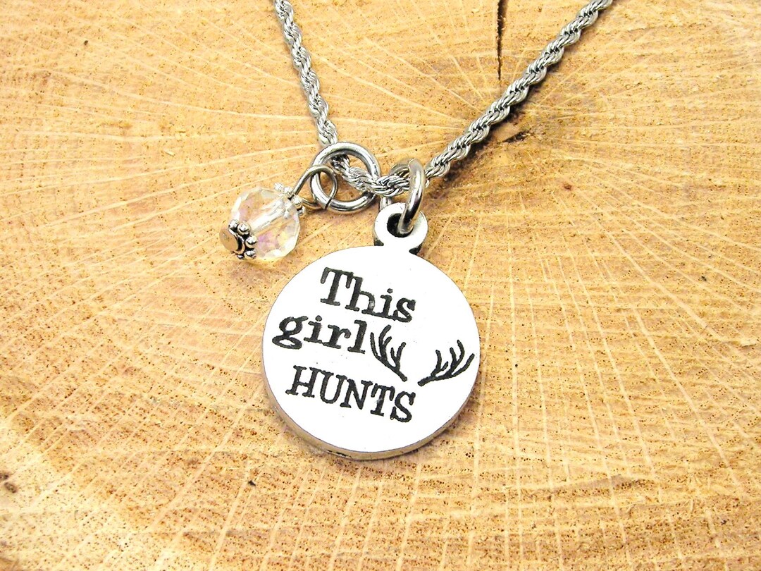 This Girl Hunts Necklace Choose Your Crystal Color - Etsy