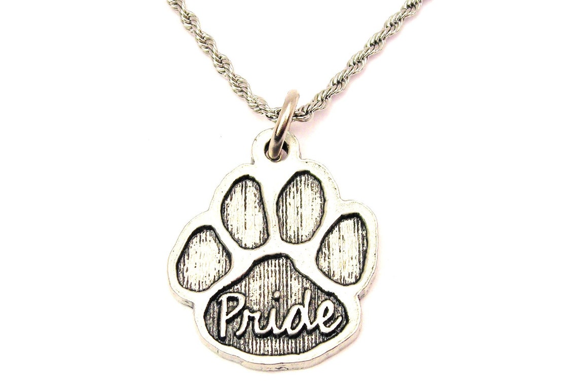 Pride Paw Print School Mascot Team Stainless Steel Rope | Etsy