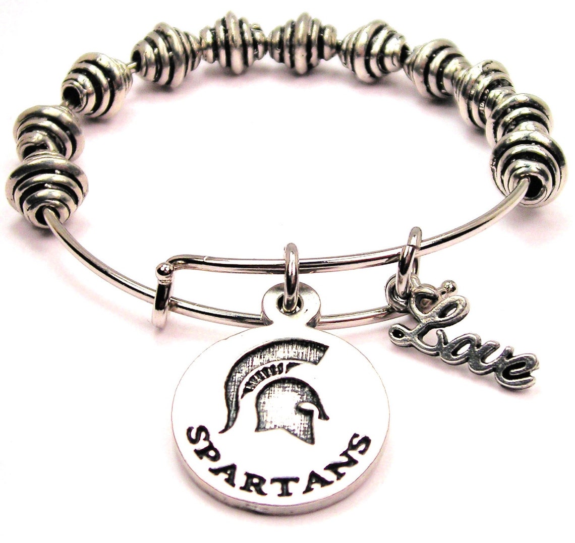 Spartans High School Mascot Love Bangle Bracelet - Etsy