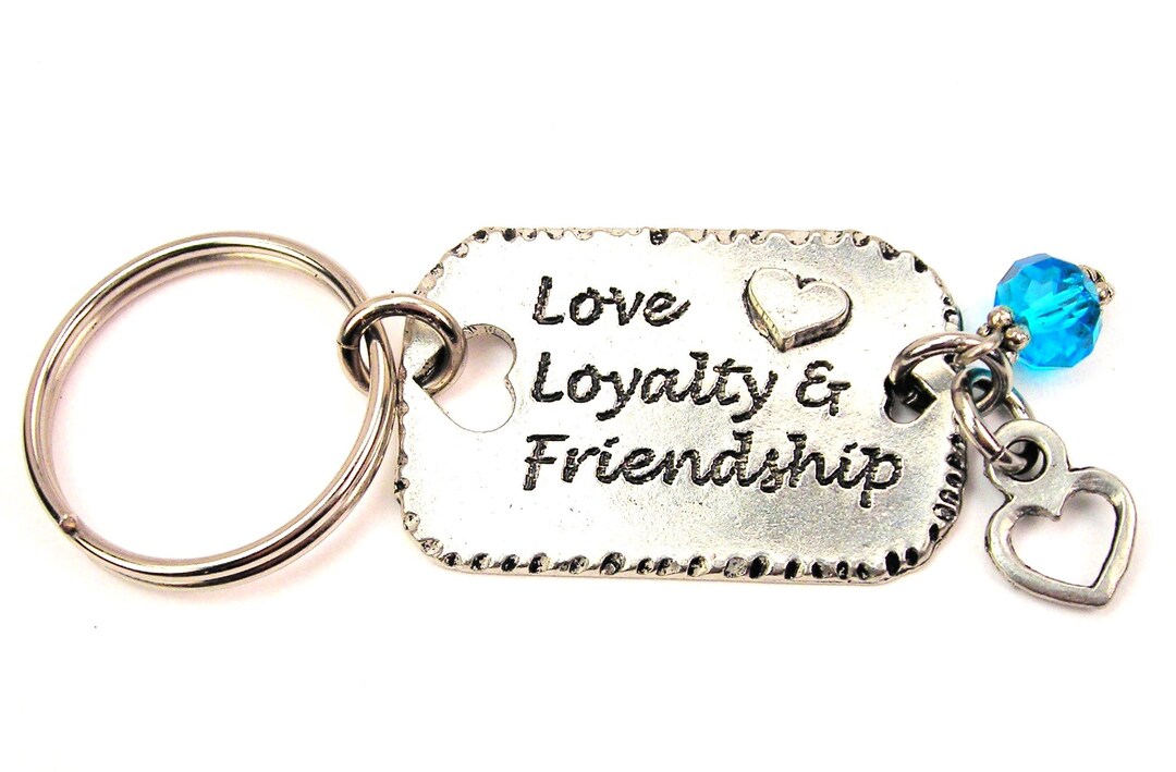 Love Loyalty Friendship Keychain Choose Your Crystal Color - Etsy