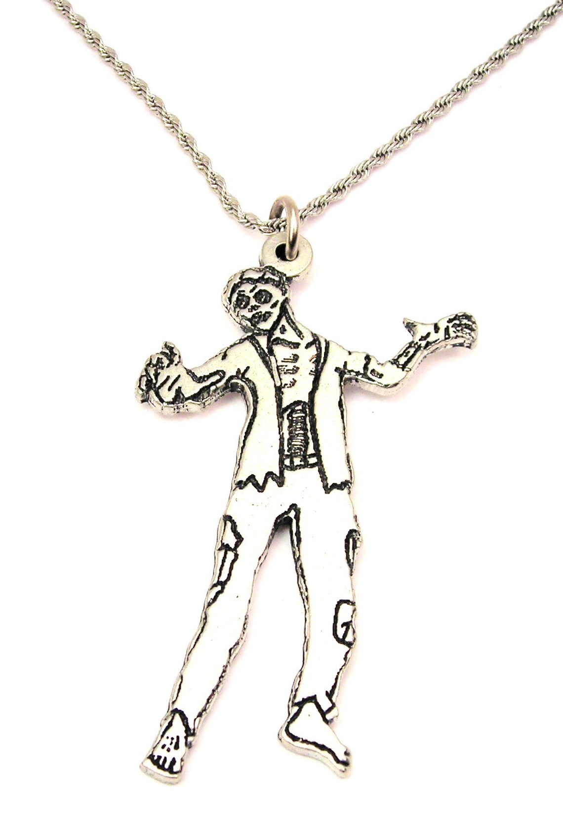 Huge Zombie Stainless Steel Rope Necklace - Etsy UK