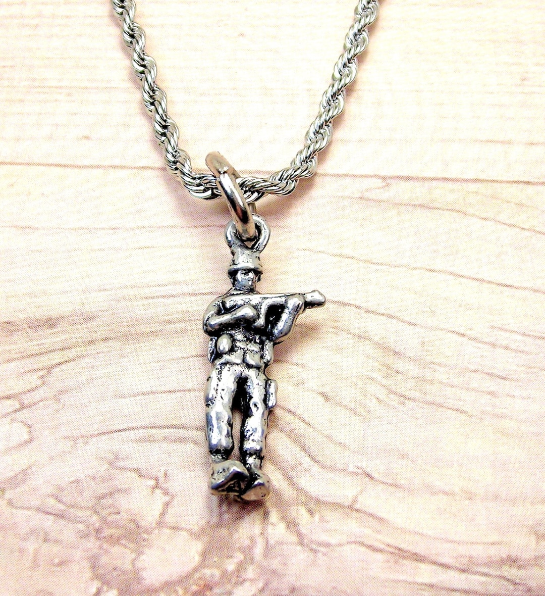 Army Combat Soldier Stainless Steel Rope Necklace Military - Etsy
