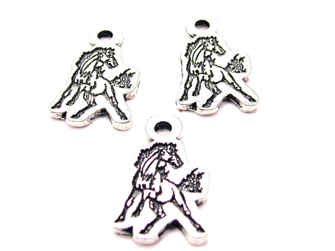 Mustangs Mascot Logo Charms 3 Pieces - Etsy
