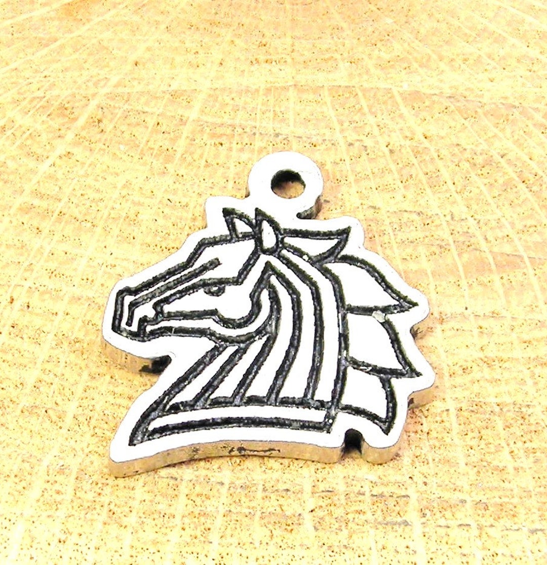 Abstract Mustang Stallion Horse Head Mascot Charm - Etsy