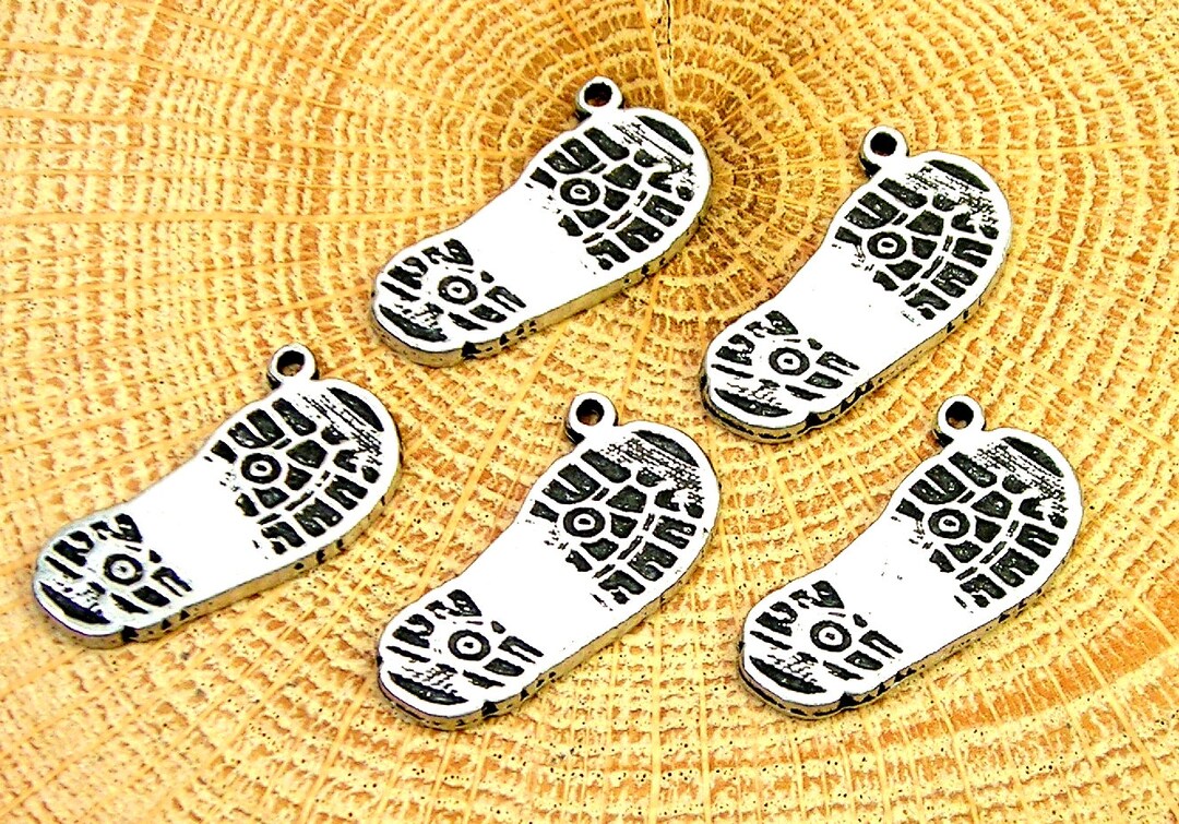 Combat Boot Print Charms Lot of 5 Pieces - Etsy