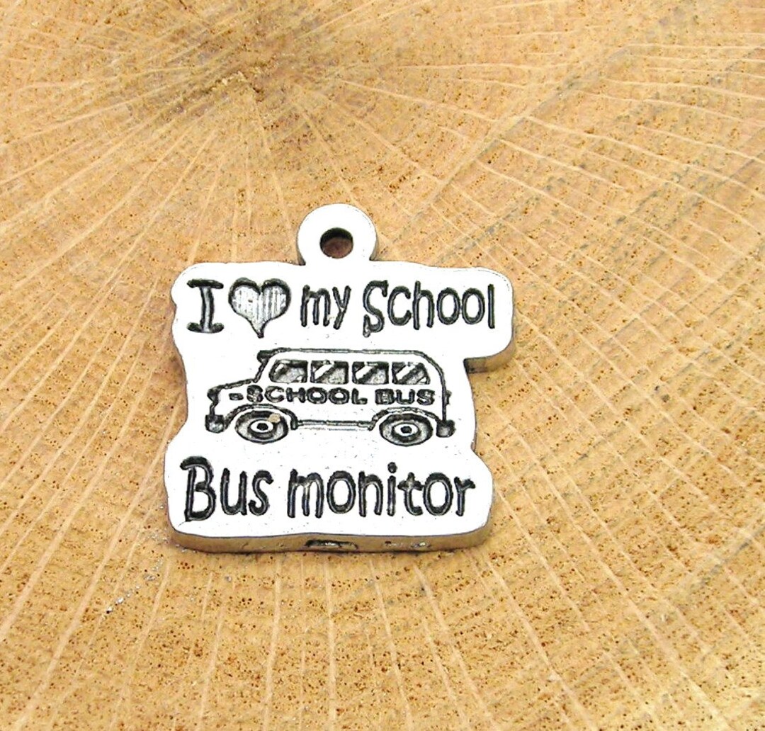 I Love My School Bus Monitor Charms Bus Drivers Teacher Charm - Etsy