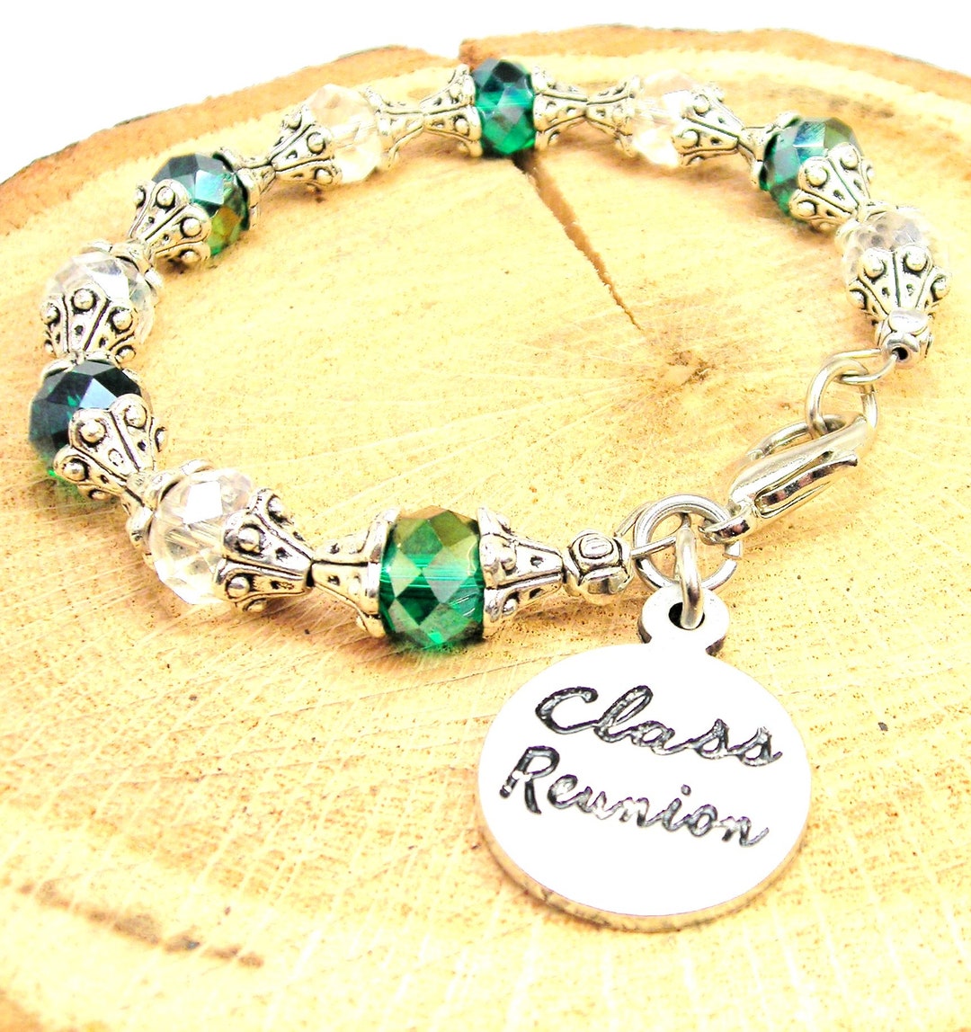 Class Reunion Crystal Bracelet Choose Your School or Team Colors - Etsy
