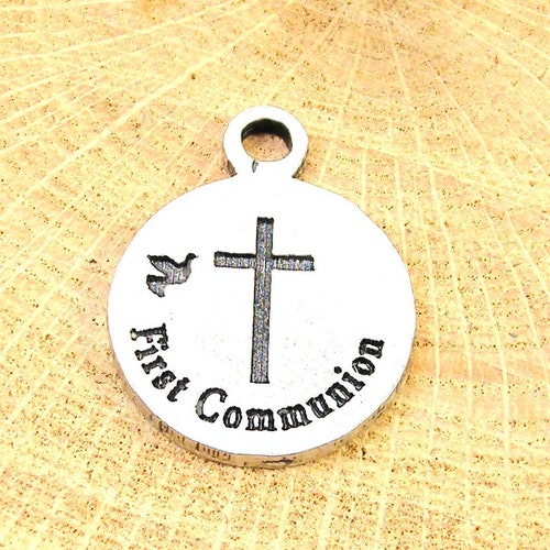 BULK 15 First Communion Charm Silver by TIJC SP1824B - Etsy