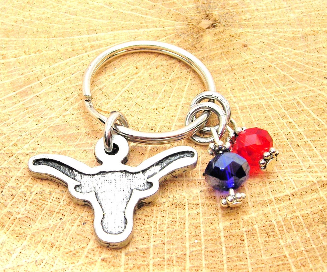 Longhorns Keychains Choose Your Team Colors 1 DOZEN Pieces - Etsy