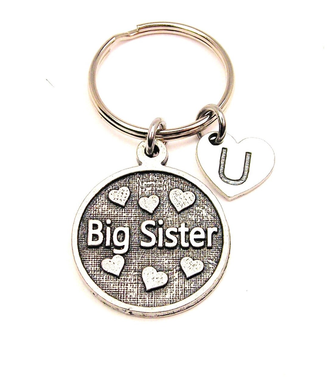 Big Sister Keychain You Choose Initial - Etsy
