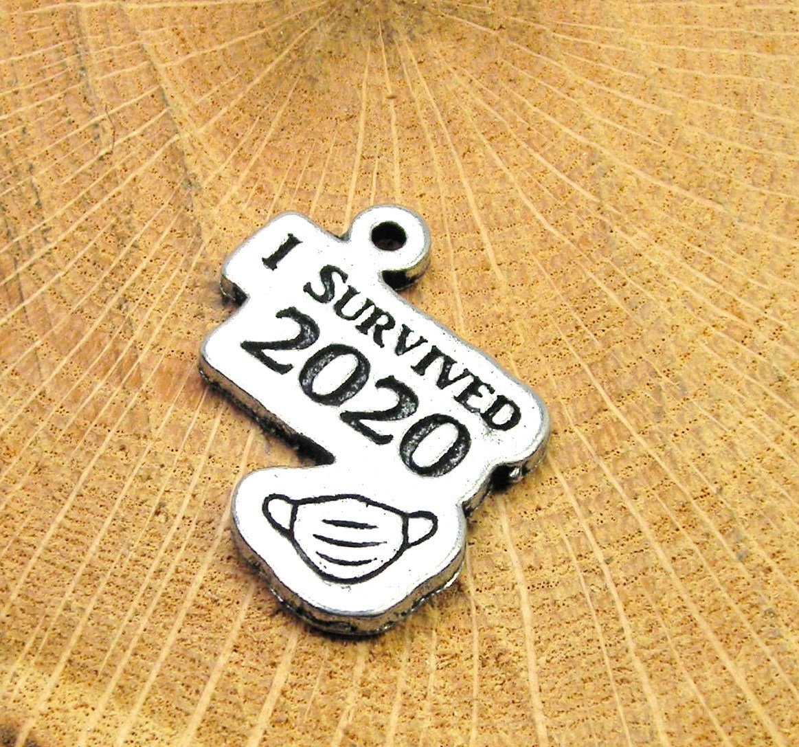 I Survived 2020 Wear a Mask Save a Life Charm - Etsy