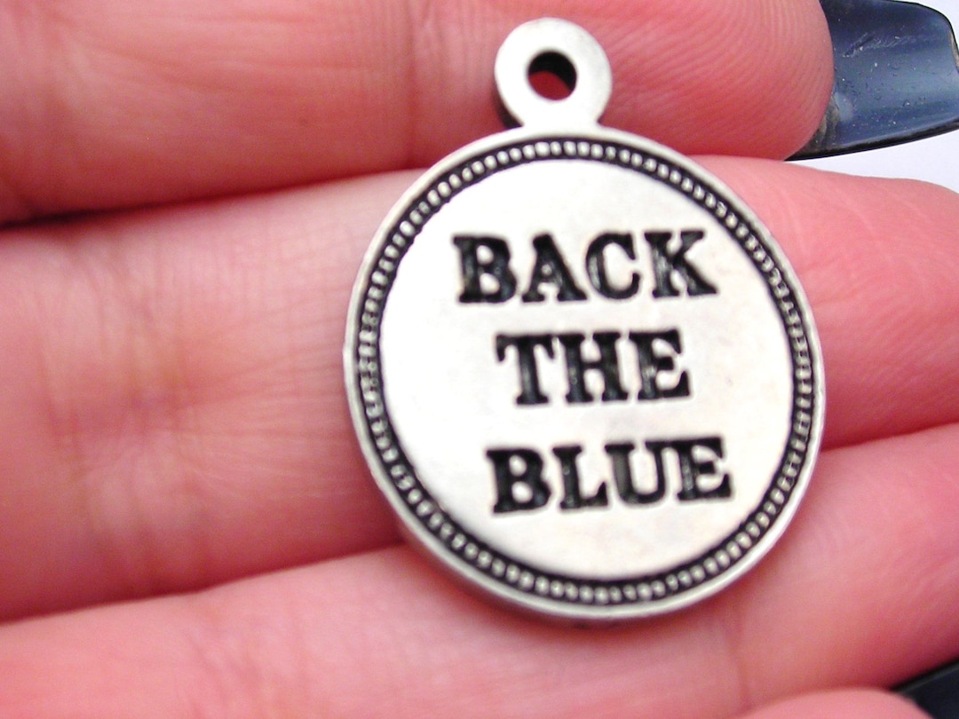 Back the Blue Police Support Awareness Charm - Etsy